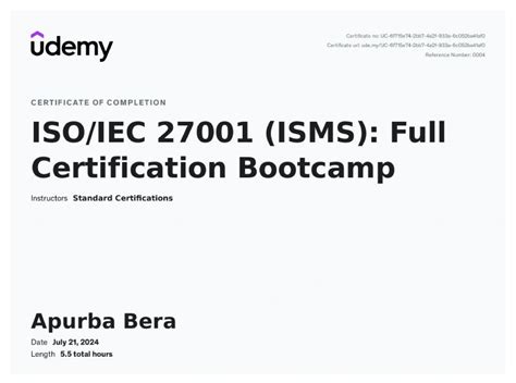 Completed Iso 27001 Information Security Management System Certification Apurba Bera Posted
