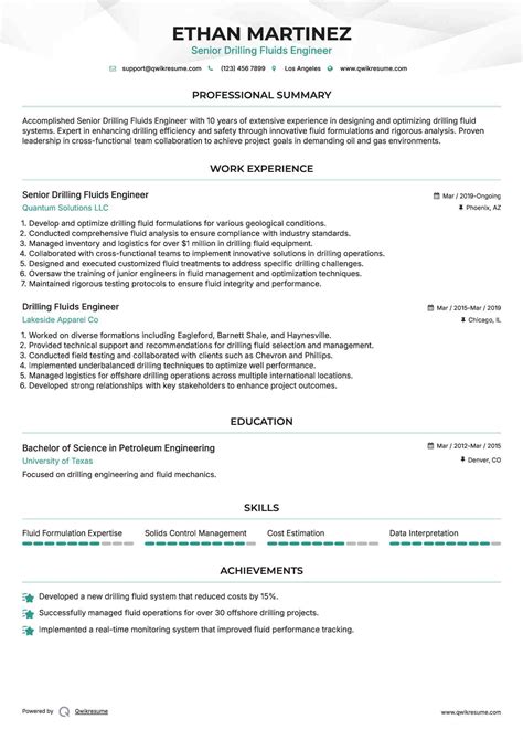 10 Drilling Fluids Engineer Resume Samples And Templates For 2025