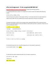 Prelab Docx XPre Lab AssignmentTo Be Completed BEFORE Lab Read The Background Section