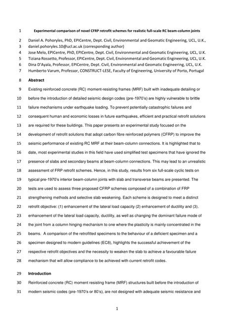 Pdf Experimental Comparison Of Novel Cfrp Retrofit Schemes For Realistic Full Scale Rc Beam