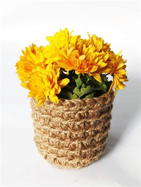 Квіткове кашпо для сукулентів органайзер для ручок з джуту джутовий кошик Succulent Planters за