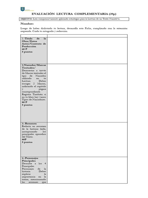 Evaluación Lectura Complementaria | PDF