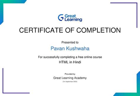 Pavan Kushwaha On Linkedin Certificate Certificateofcompletion Html