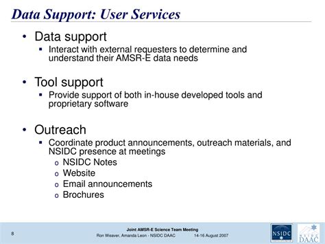 Ppt Status Of Amsr E At Nsidc Powerpoint Presentation Free Download