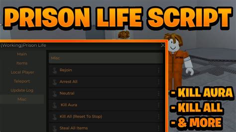 OP NEW Prison Life Script Pastebin ROBLOX Kill All Works On Mobile PC YouTube