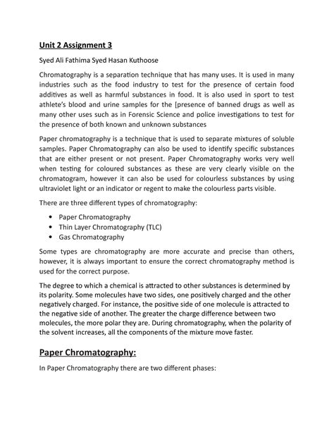 Unit 2 Assignment 3 Separate To Identify Unit 2 Assignment 3 Syed Ali