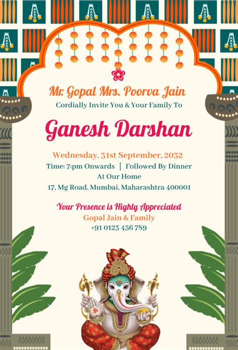 Ganesh Chaturthi Invitation Templates Design Ideas And Tips