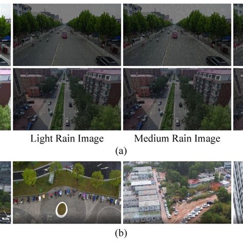 Samples Of Images From Our Datasets A Synthetic Rainy Images From Download Scientific