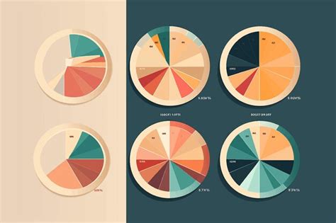 Premium Vector Circle Pie Chart Set Colorful Diagram With 10 Sections