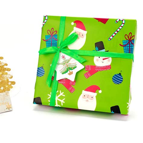 Рождественский подарок оберточная бумага милый мультяшный Санта Клаус Рождественский носок