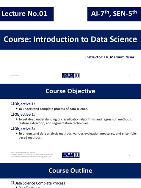data science lecture no 01 pdf data science data