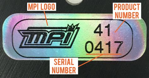 MPI Serial Numbers Pivotal Motorsports