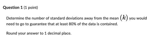 Solved Question 1 1 ﻿pointdetermine The Number Of Standard