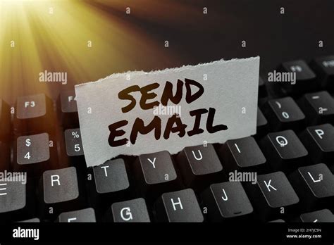 sign displaying send email word for the system for using computers to send messages over the