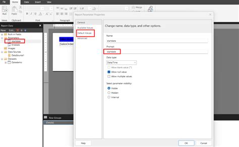 How To Set Default Date Parameter In Ssrs Report Or Report Builder
