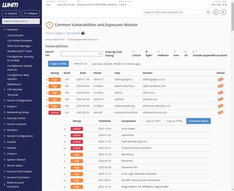 Cve Monitor A New Whm Plugin To Get Rid Of Website Vulnerabilities