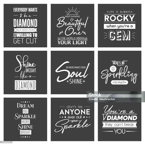 벡터 빈티지 타이포그래피 따옴표 세트 보석 다이아몬드 스파클 유대인 개념 동기 부여 영감 포스터 타이포그래피 레터링 옷 지문 티셔츠 벽 포스터에 대한 현명한 말 T 셔츠에