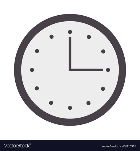 Isolated Clock Instrument Design Royalty Free Vector Image