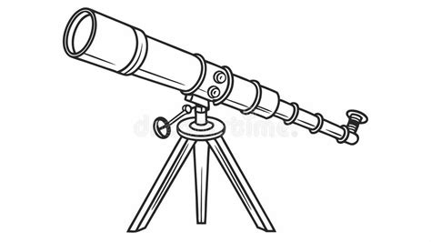 Telescope On Tripod Astronomy Science Observation Tool Vector Design Generative Ai Stock Vector