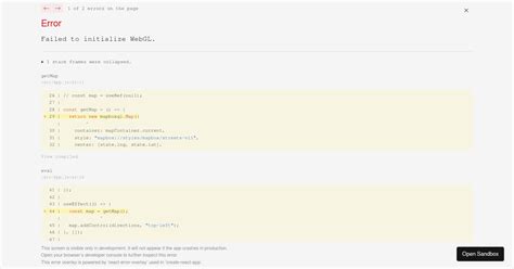 Mapbox Gl React Hooks Forked Codesandbox