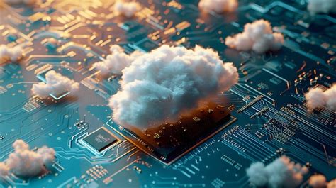 Premium Photo Cloud Floating Over A Computer Chip