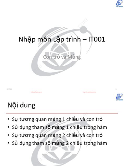 Nhap Mon Lap Trinh Buoi10 Con Tro Va Mang Cuuduongthancong Com Pdf