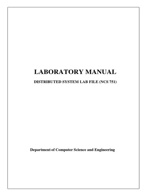 Distributed System Lab Manual Ncs751 1 Pdf Transmission Control Protocol Common Object