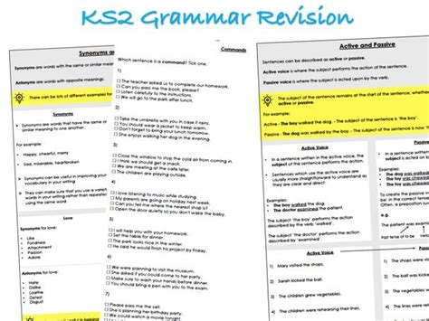 Ks2 Grammar Revision Teaching Resources
