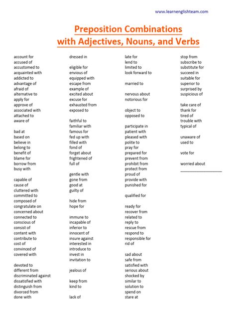 Collocation Preposition Combinations Pdf Collocation Preposition Combinations Pdf