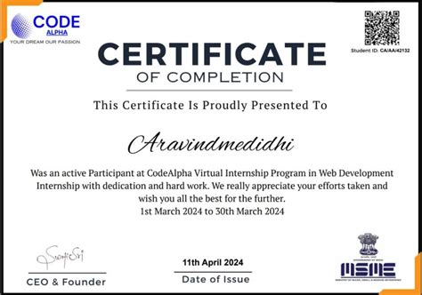 Aravind Medidhi On Linkedin Codealpha Codealphainternship