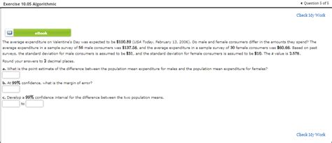 solved exercise 10 05 algorithmic question 5 of 5 check my