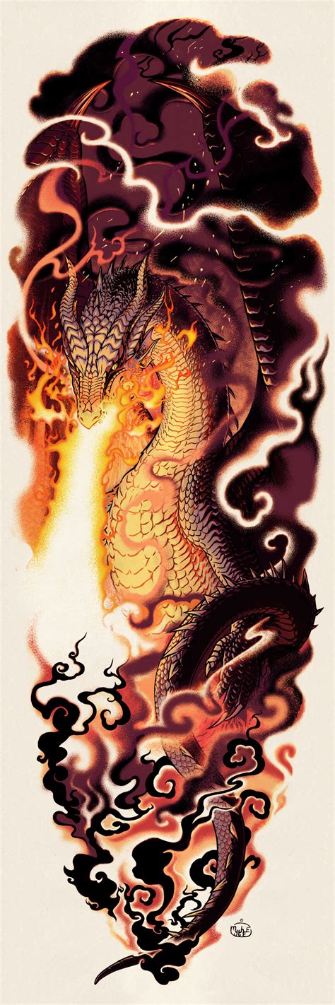 Artstation Fatalis Sleeve Tattoo Design