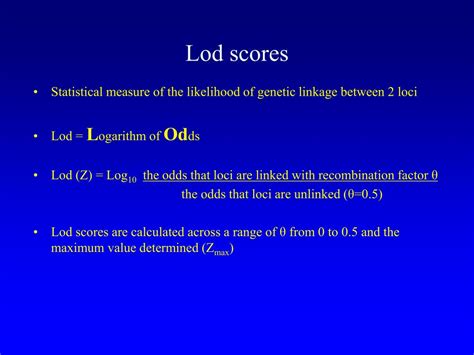 Ppt Describe Parametric Linkage Analysis And How To Determine A Lod