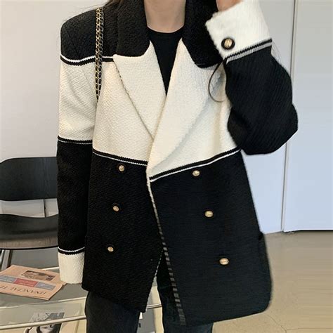 배색 모직 정장 자켓 코트 헬로마켓