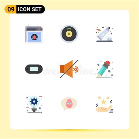 9 Universal Flat Colors Set For Web And Mobile Applications Speaker Psp Dentifrice