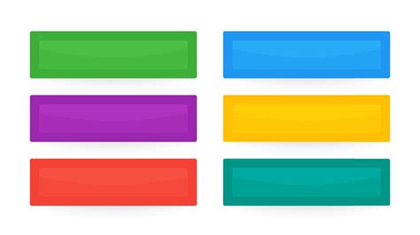 Colorful Interface Buttons Set Of Six Modern Abstract Web Buttons Vector Illustration
