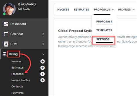 Proposal Settings Suitedash Help Documentation