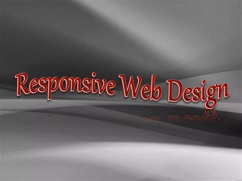 Responsive Web Design Ppt Pptx Web Development Internet