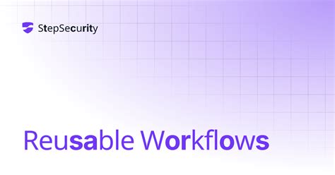 Reusable Workflows Stepsecurity