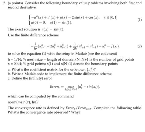 Solved On Matlab Use The Code Below To Answer The Question