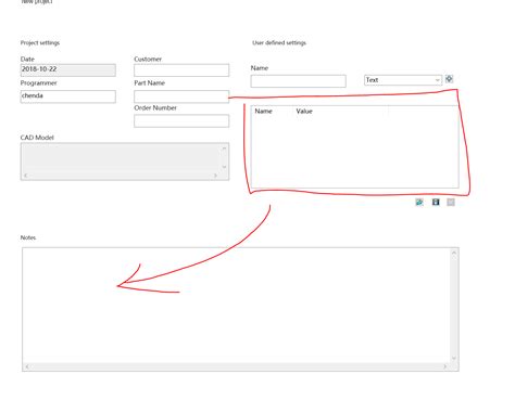 Solved I Want To Put The Name And Values In The User Defined Settings Into The Notes