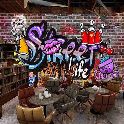 Dibujo De Pared De Ladrillos De Graffiti