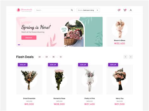 E Commerce Landing Page Flower Shop By Asry On Dribbble