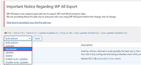 How To Deactivate The WordPress Plugins WHUK