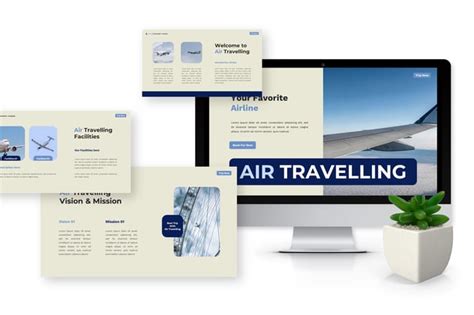 Air Travelling Airline Powerpoint Templates Incl Travel And Airplane