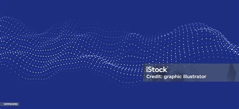 추상기술 배경 디지털 블루 파티클 웨이브 사운드 구조 시각화 플로우 점 풍경 0명에 대한 스톡 벡터 아트 및 기타 이미지 0명 3차원 형태 가리키기 Istock