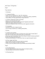 IB SL Physics Mechanics Forces Energy And Circular Motion Course Hero