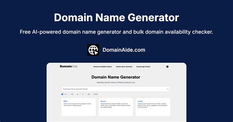 Domain Name Generator Ai Multiple Domain Name Generator