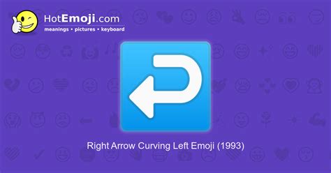 Right Arrow Curving Left Emoji Meaning With Pictures From A To Z