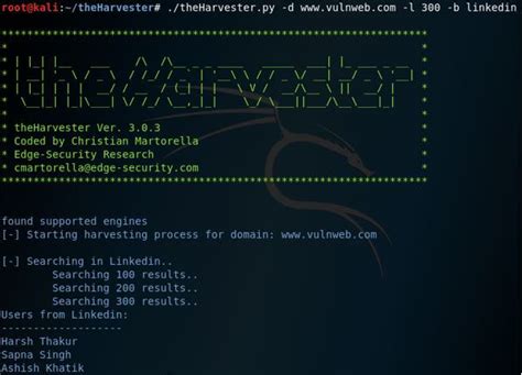 TheHarvester Tool Is A Simple And Effective Tool To Gather The Email